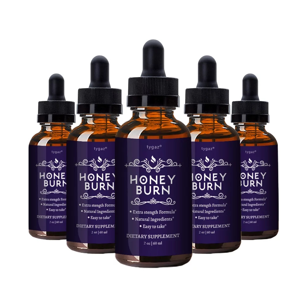 (5 Pack) Honey Burn - Honey Burn Liquid Supplement Drops – My Store