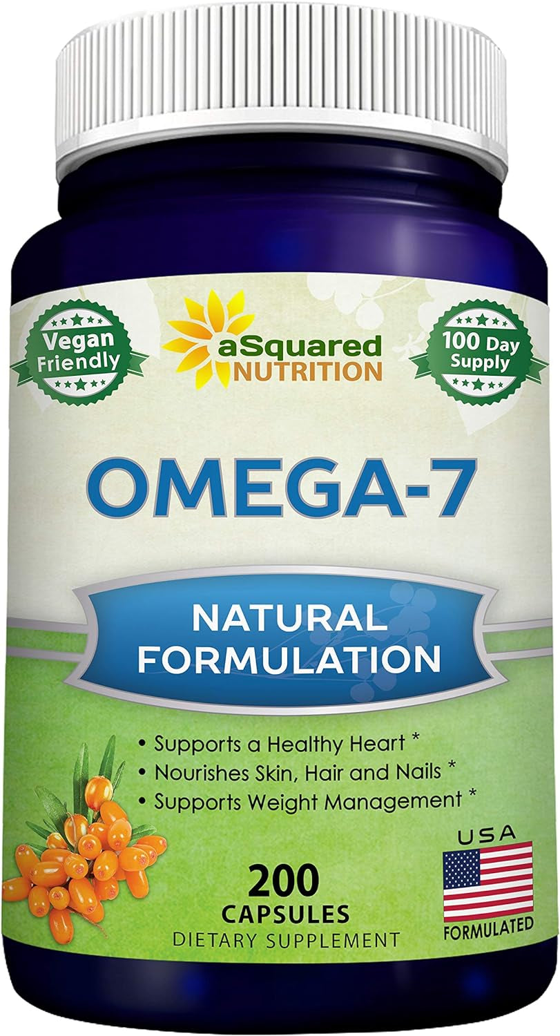 Asquared Nutrition Purified Omega 7 Fatty Acids-200 Capsules from Natu – SuppsWorld