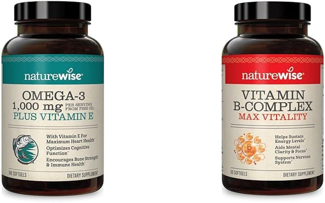 Naturewise 1000Mg Omega 3 600Mg EPA 400Mg DHA with Vitamin E 180Ct & V – SuppsWorld