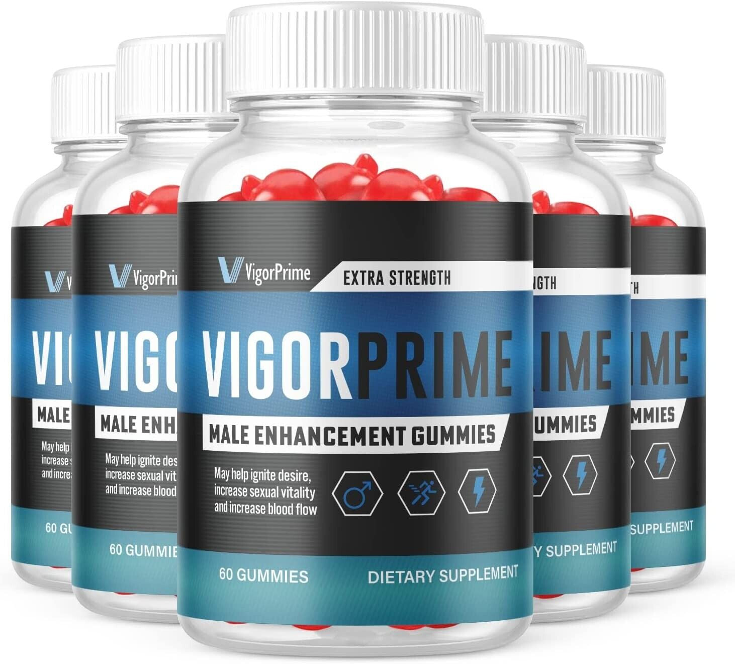 5 Pack - Vigorprime Gummies, Male Virility - 300 Gummies | SuppsWorld