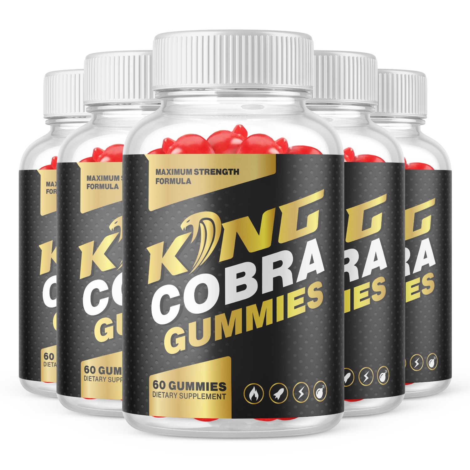 5 Pack - OFFICIAL King Cobra Gummies for Men - Kingcobra Male Gummy Fo – SuppsWorld