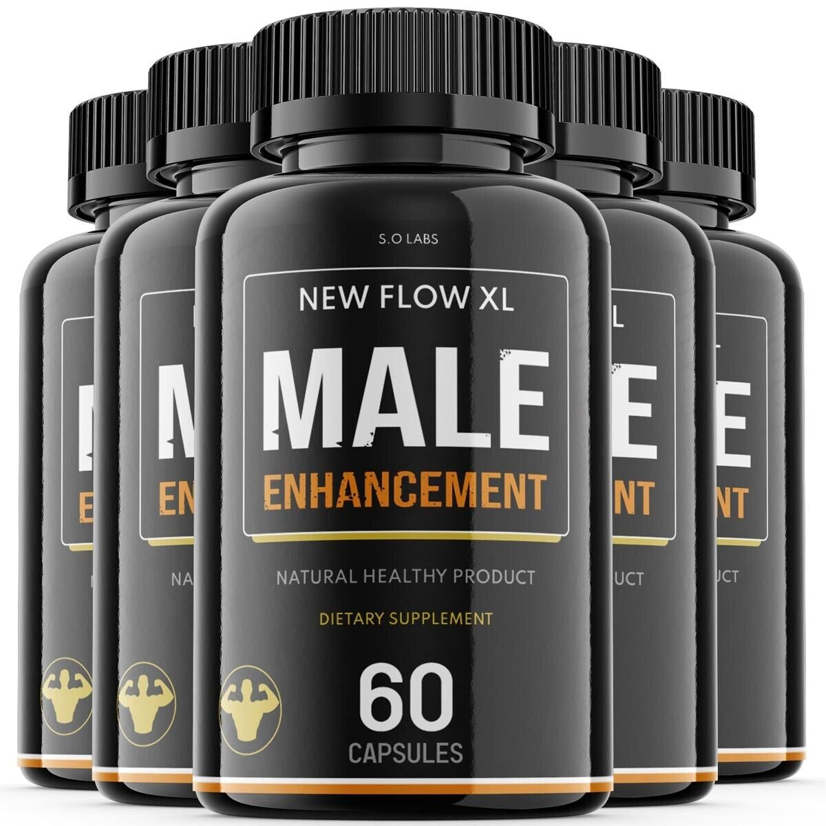 New Flow XL - Male Virility - 5 Bottles - 300 Capsules – SuppsWorld