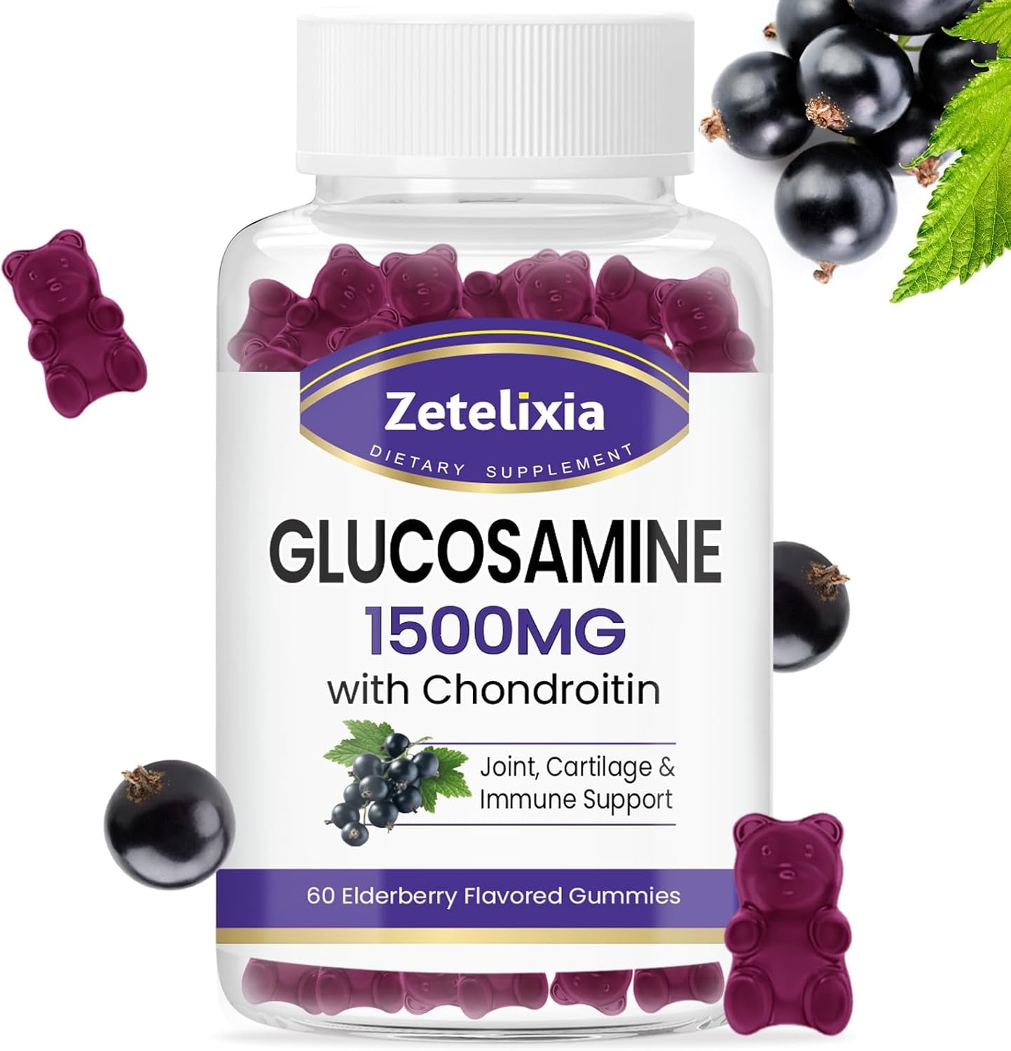 Glucosamine Chondroitin Gummies with MSM, Turmeric - Sugar Free Joint ...