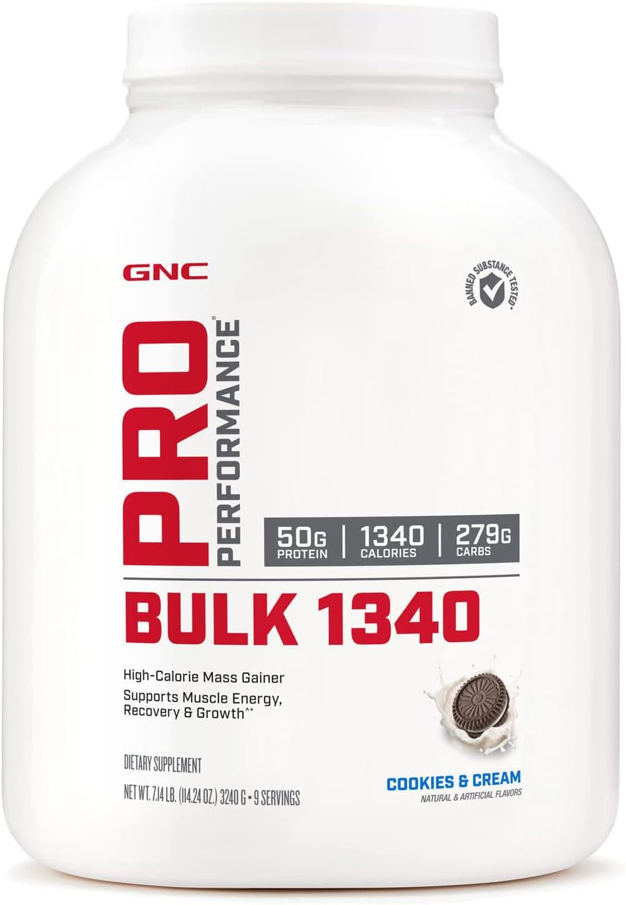 GNC Pro Performance Bulk 1340 - Cookies and Cream, 9 Servings, Support ...