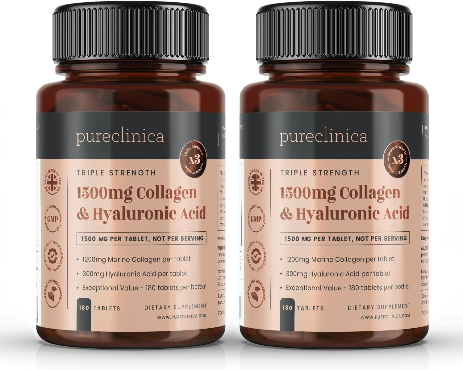 Pureclinica Ultracoll Collagen & Hyaluronic Acid 1500Mg X 360 Tablets ...