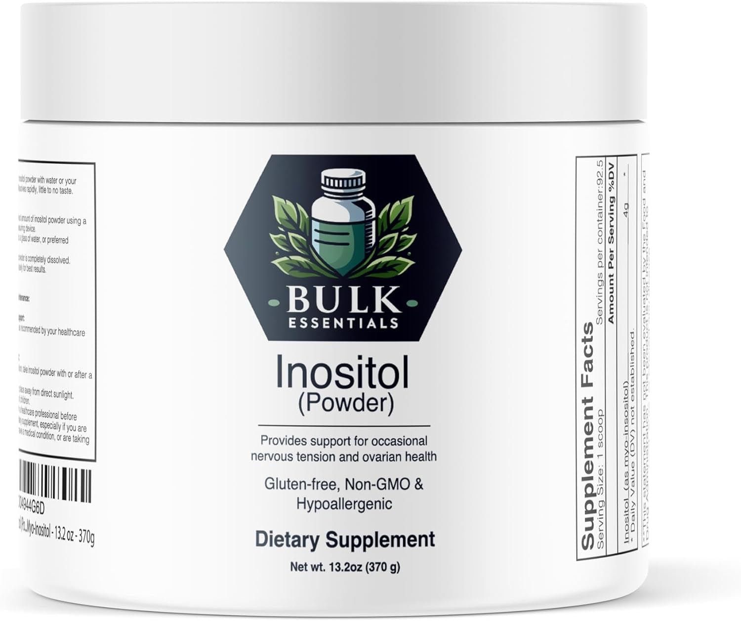 Bulk Essentials Inositol (Powder) - with Myo-Inositol - 13.2 Oz - 370G ...