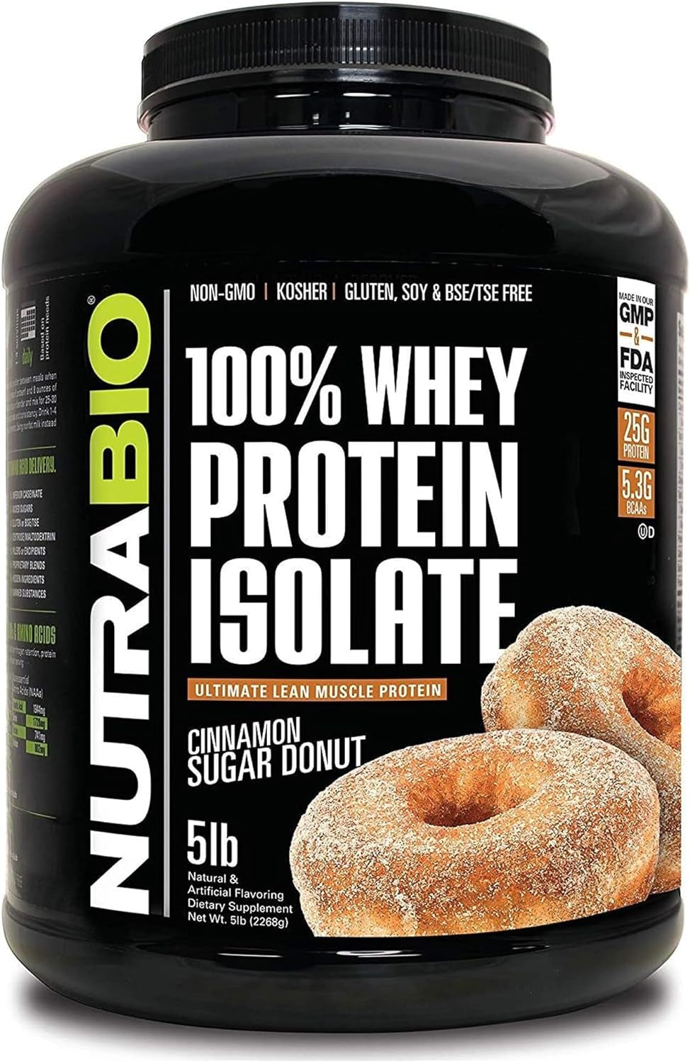 Nutrabio Whey Protein Isolate Supplement – 25G of Protein per Scoop wi ...