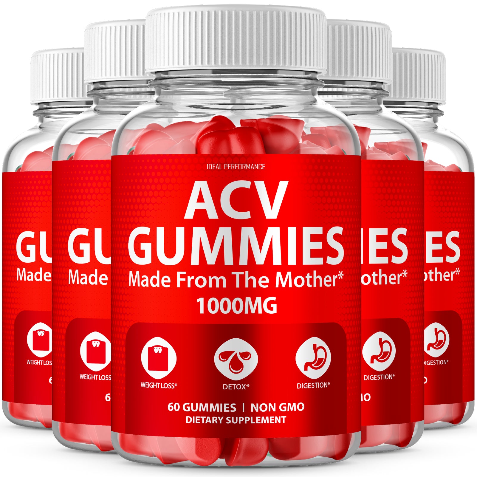 ACV Gummies with Mother 1000 Mg Apple Cider Vinegar (300 Gummies ...