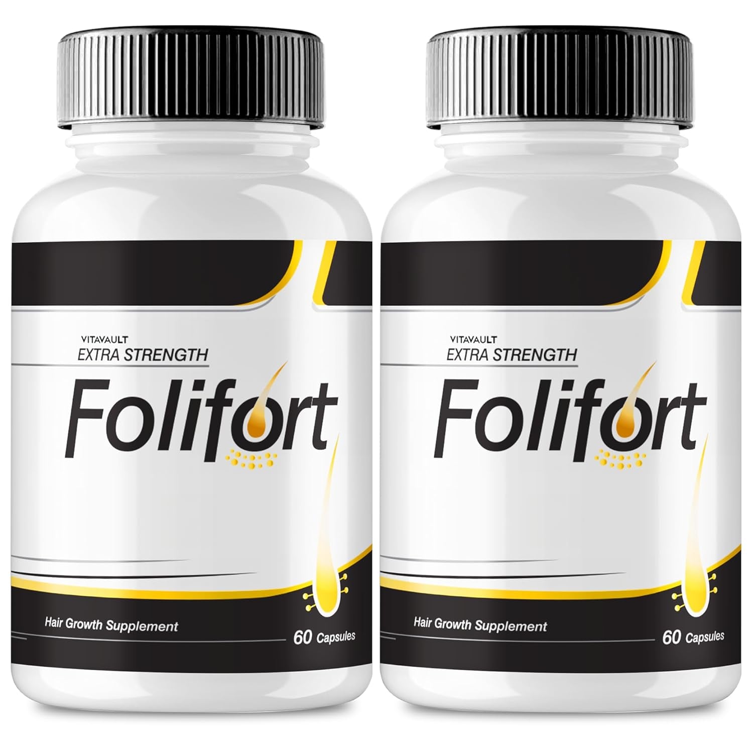 (2 Pack) Folifort Extra Strength Hair Growth Supplement, 120 Capsules ...