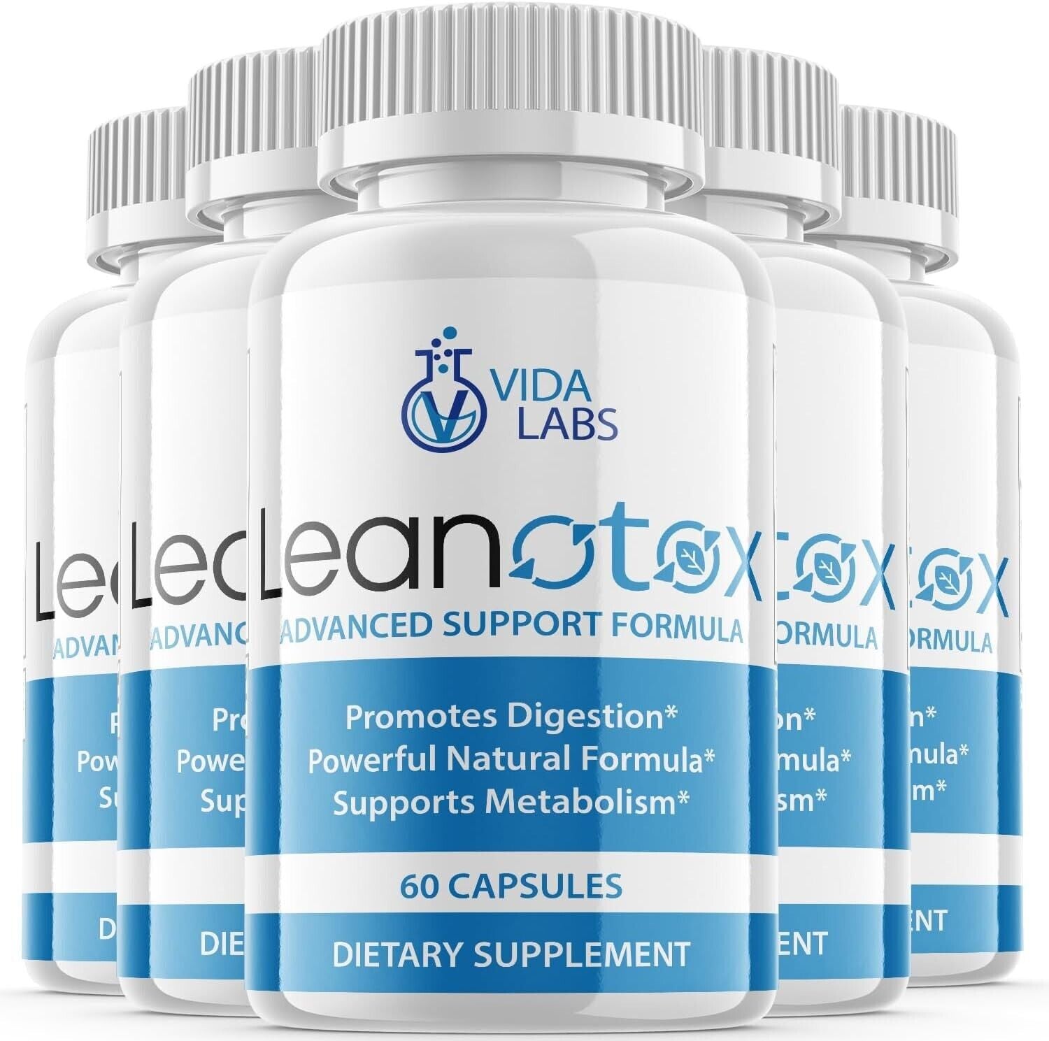 5 Pack - Leanotox Supplement Pills, Support Metabolism, Digestion (300 ...