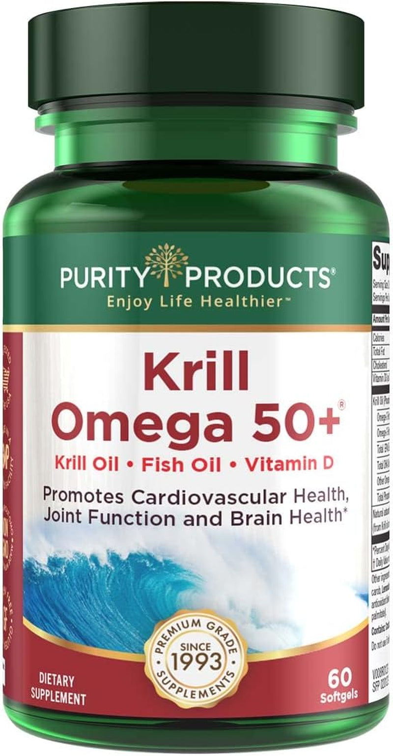 Purity Products Krill Omega 50 (Krill + Fish Oil Blend 1000Mg + Astaxa ...