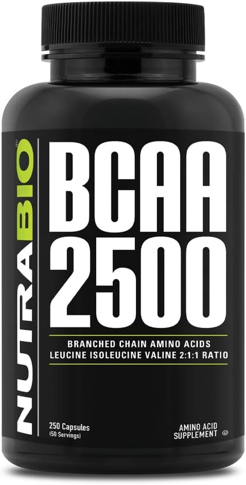 Nutrabio – BCAA 2500 – Branched Chain Amino Acids – Support New Muscle ...