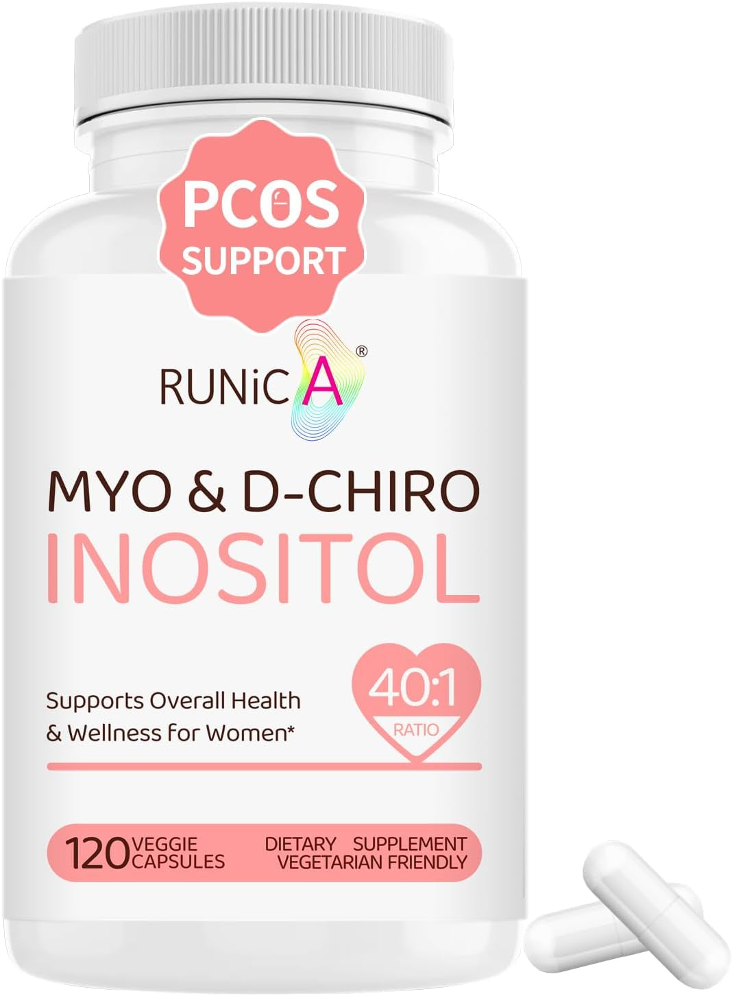 Inositol Supplement Myo-Inositol & D-Chiro Inositol 40 1 Ratio Capsule ...