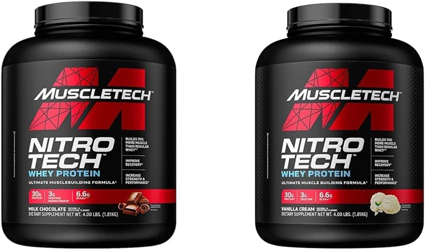Muscletech Whey Protein Powder Nitro-Tech Whey Protein Isolate & Pepti ...