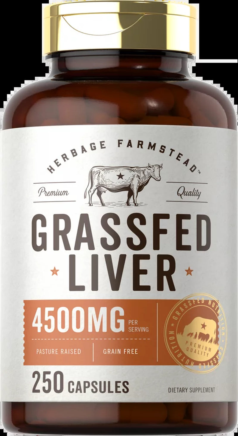 Grassfed Beef Liver | 4500Mg | 250 Capsules | by Herbage Farmstead ...