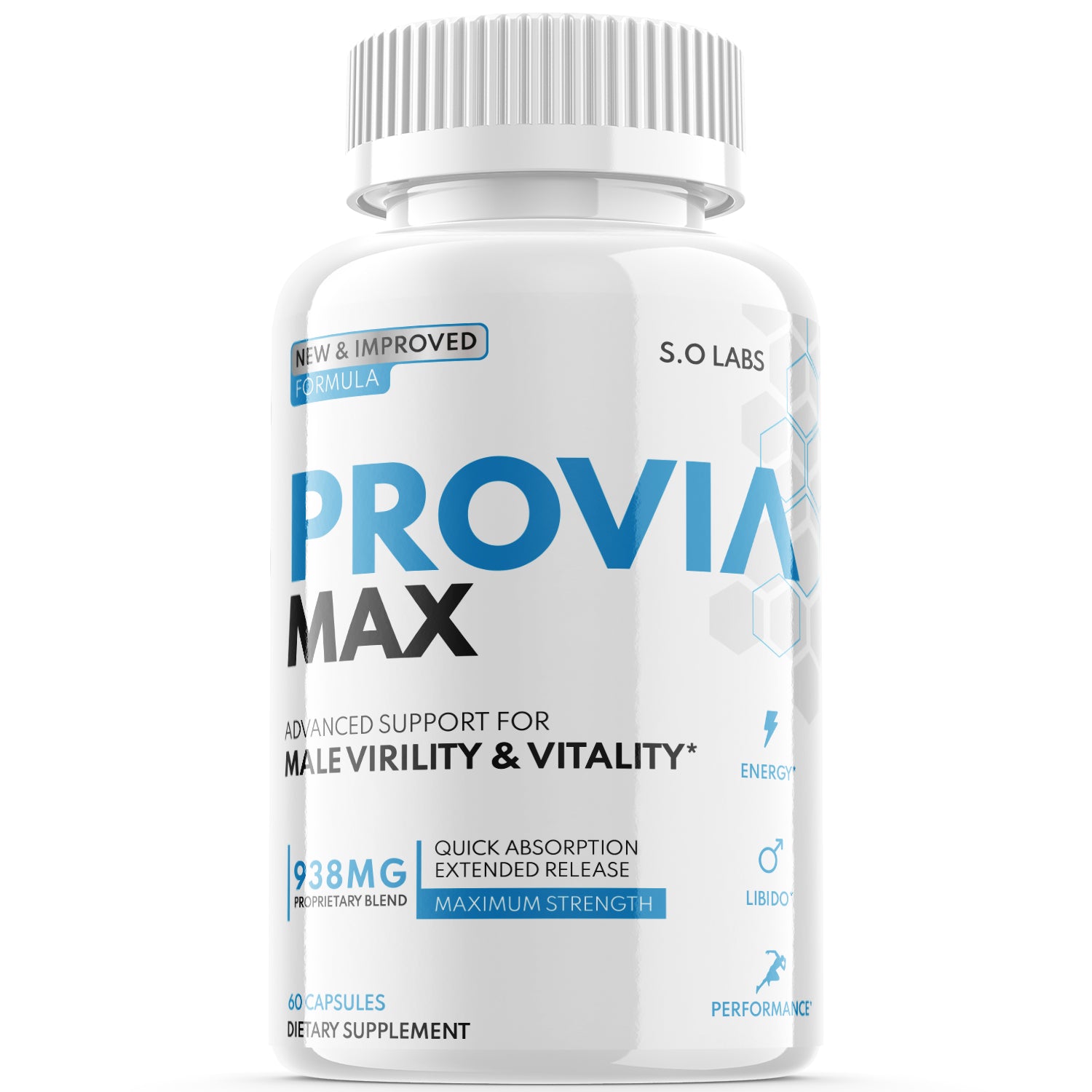 Provia Max - Male Virility - 1 Bottle - 60 Capsules – SuppsWorld
