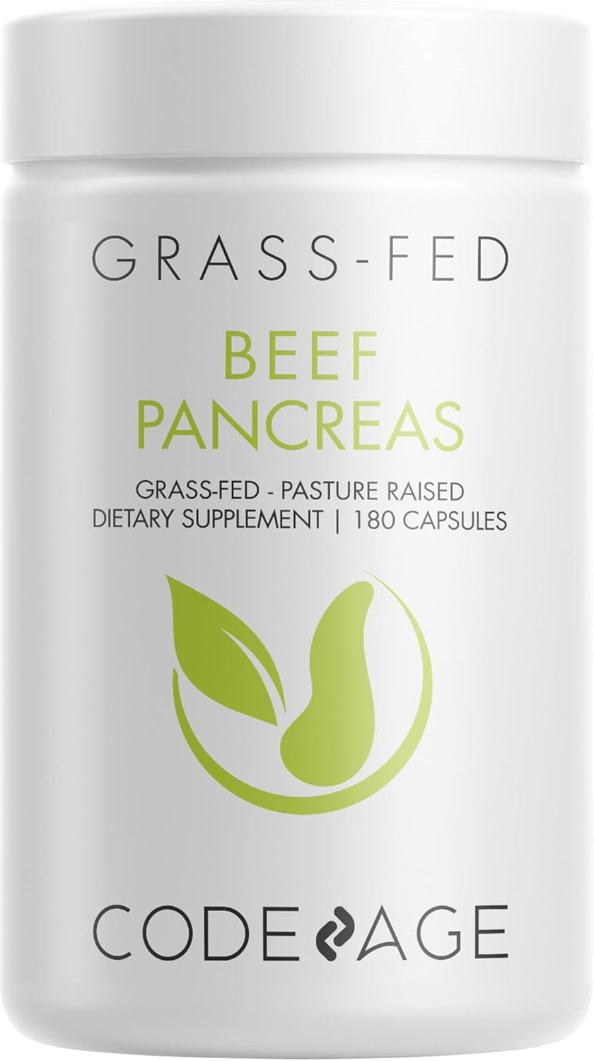 Grass Fed Beef Pancreas Supplement Glandulars - Freeze Dried, Non-Defa ...