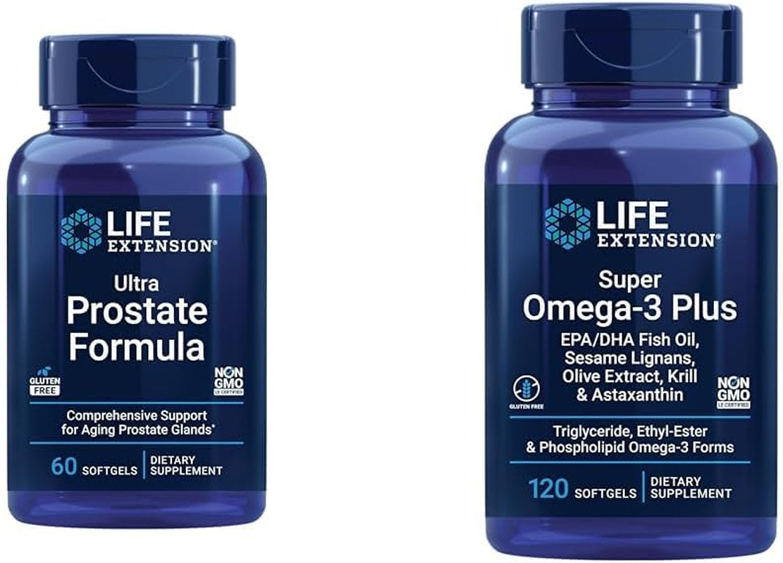 Life Extension Ultra Prostate Formula & Super Omega-3 plus EPA/DHA Fis ...