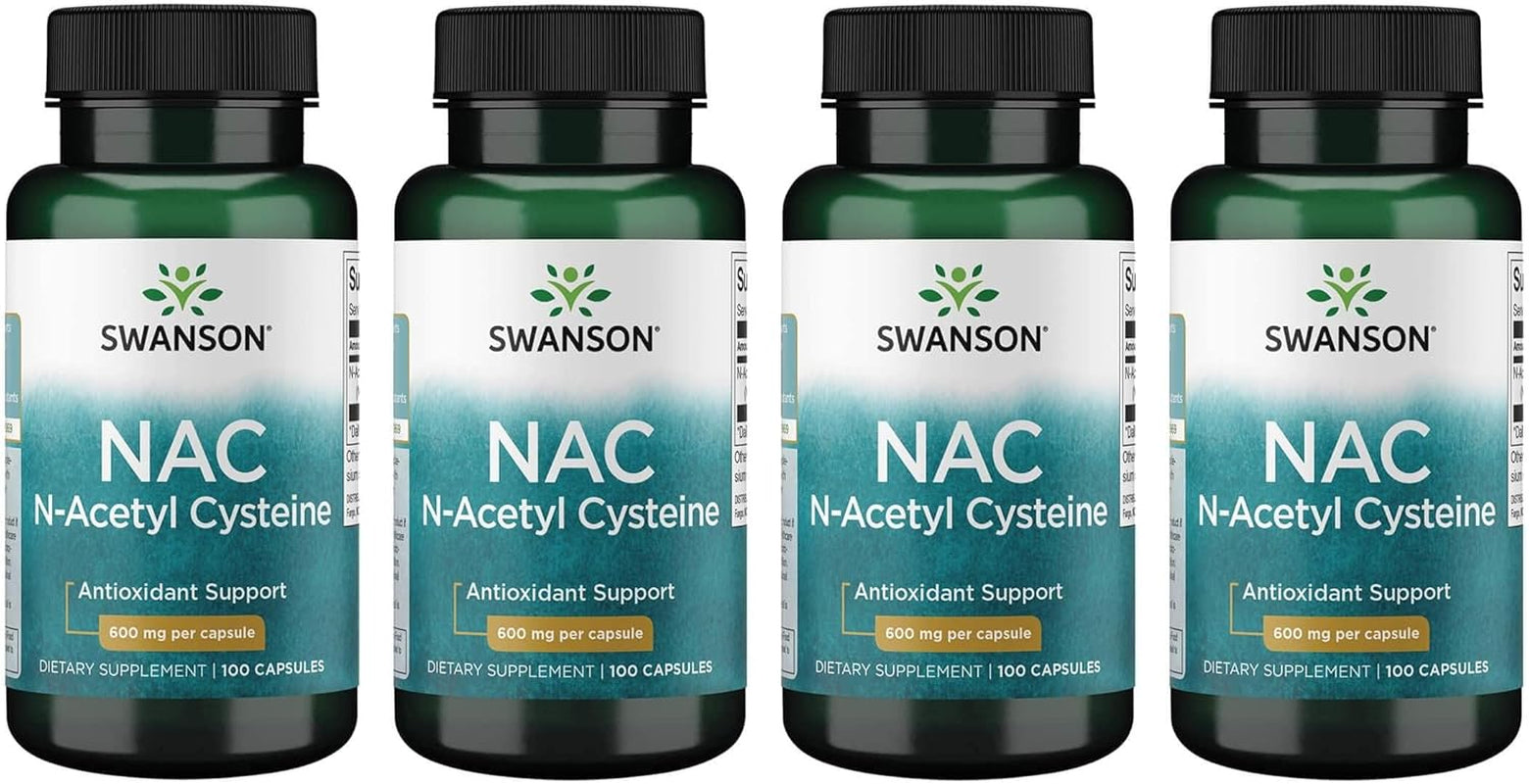 Swanson NAC N-Acetyl Cysteine - 600 Mg, 100 Capsules - Antioxidant and ...