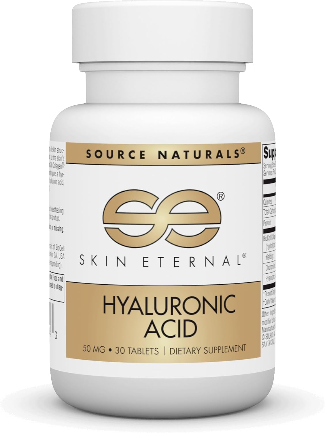 Source Naturals Skin Eternal Hyaluronic Acid, 50Mg - 30 Tablets – My Store