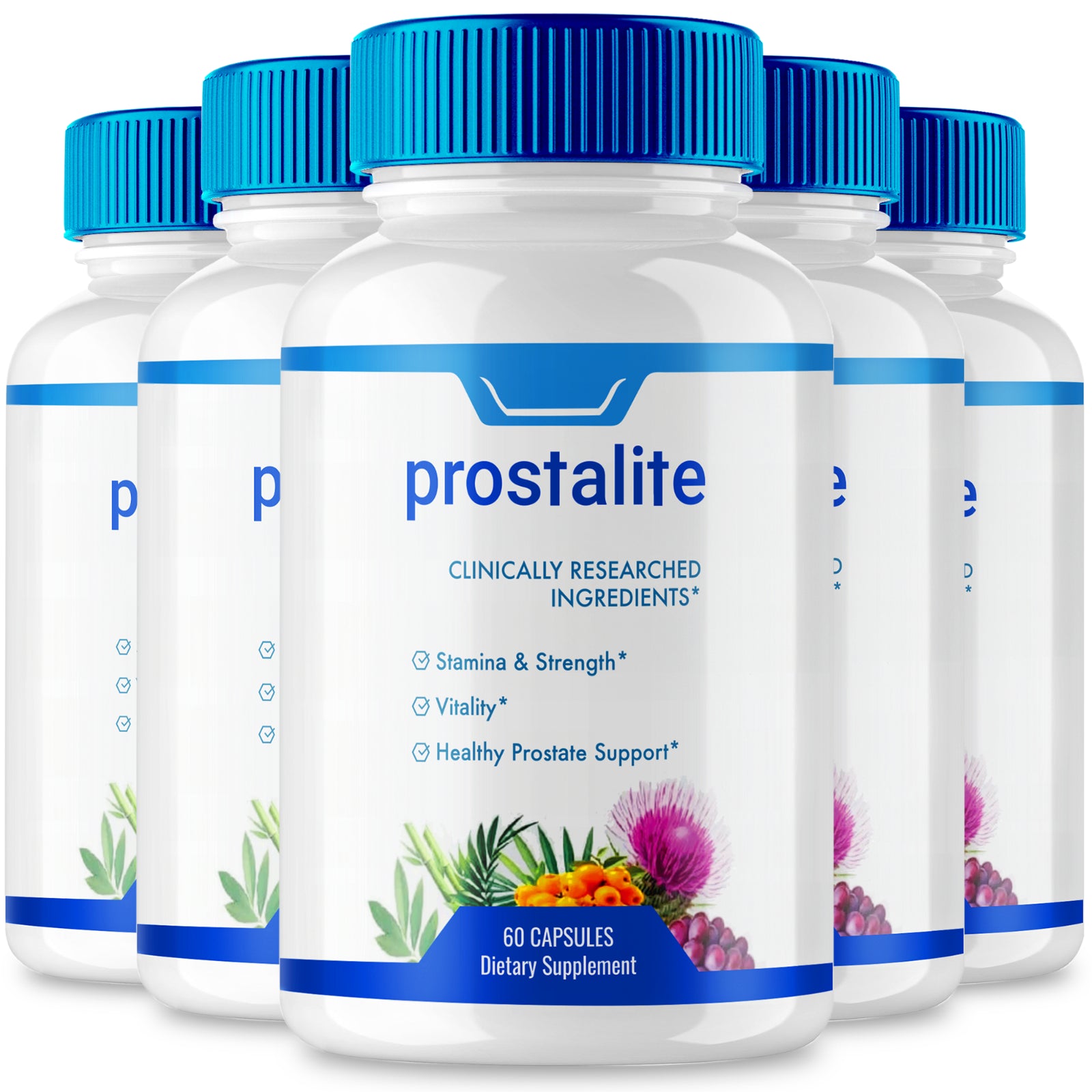 (5 Pack) Prostalite Capsules Prostate Health Support for Men (300 Caps ...