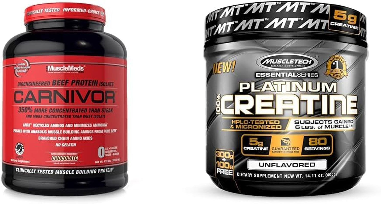 Musclemeds Carnivor Beef Protein Isolate Powder 56 Servings 72 Ounce w ...