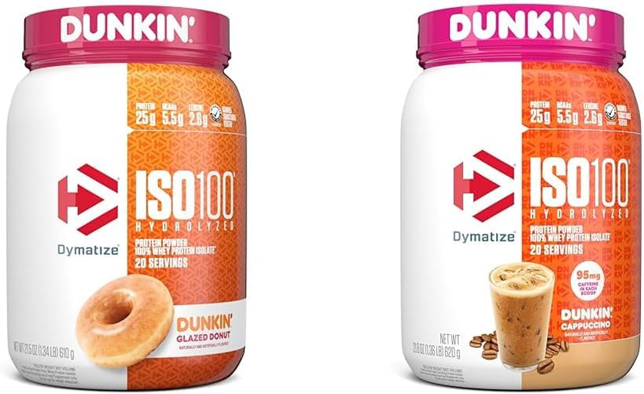 Dymatize ISO100 Hydrolyzed Protein Powder, 100% Whey Isolate, Dunkin ...