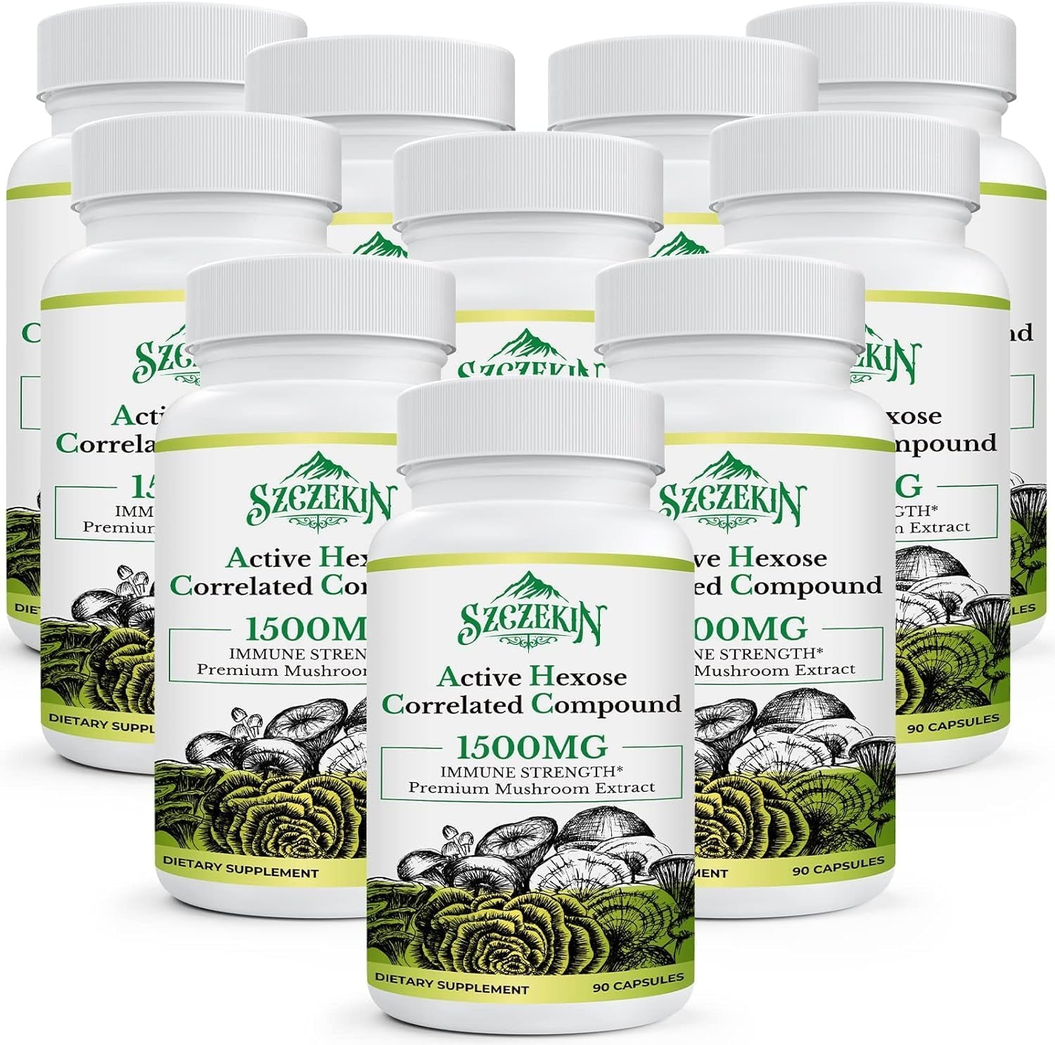 Active Hexose Correlated Compound 1500 Mg Supplement, Natural 8 Mushro ...