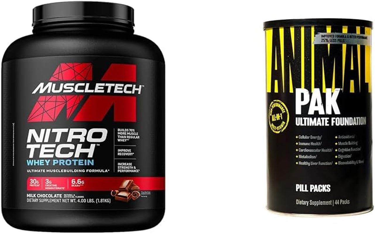 Muscletech Whey Protein Powder Nitro-Tech Whey Protein Isolate & Pepti ...