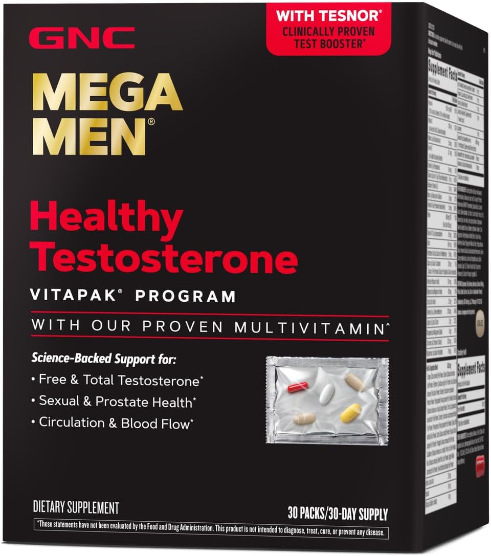 GNC Mega Men Healthy Testosterone Vitapak Program (30 Servings) – My Store
