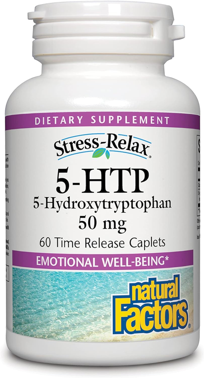 Natural Factors, Stress-Relax 5-HTP 50 Mg, Pharmaceutical-Grade Supple ...