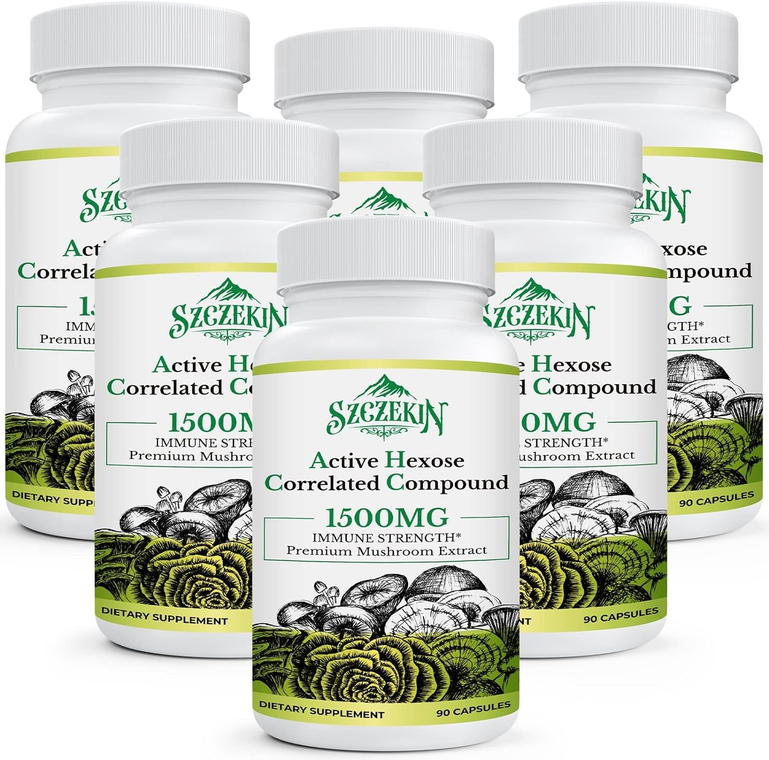 Active Hexose Correlated Compound 1500 Mg Supplement, Natural 8 Mushro ...