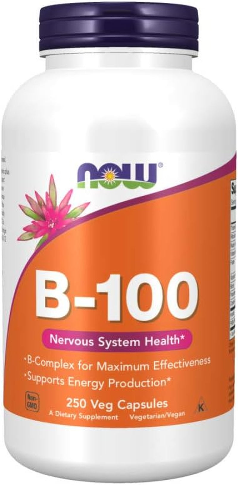 Now B-100 Vitamin Nervous System Health Dietary Supplement Capsule ...