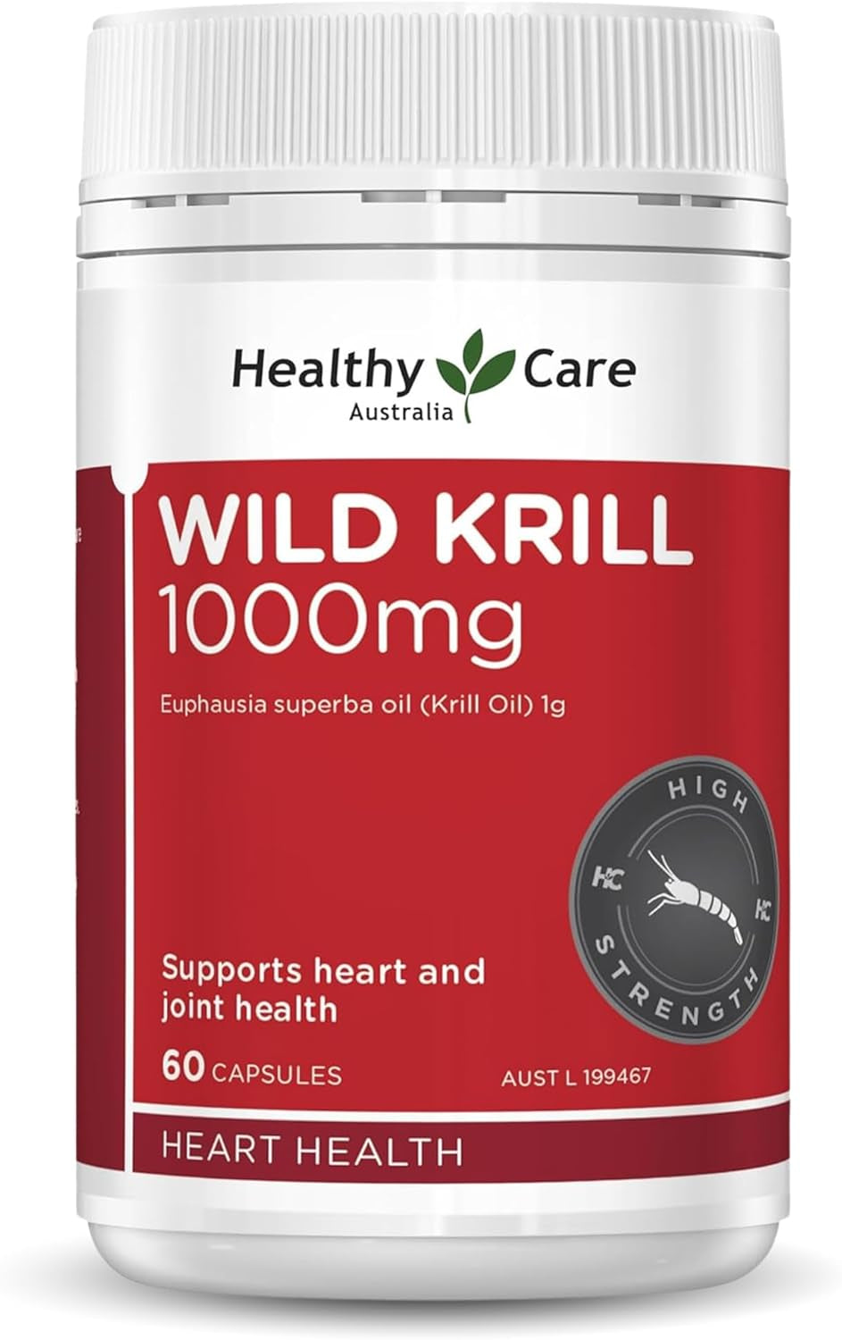 Healthy Care High Strength Wild Krill Oil 1000Mg 60 Capsules Australia ...
