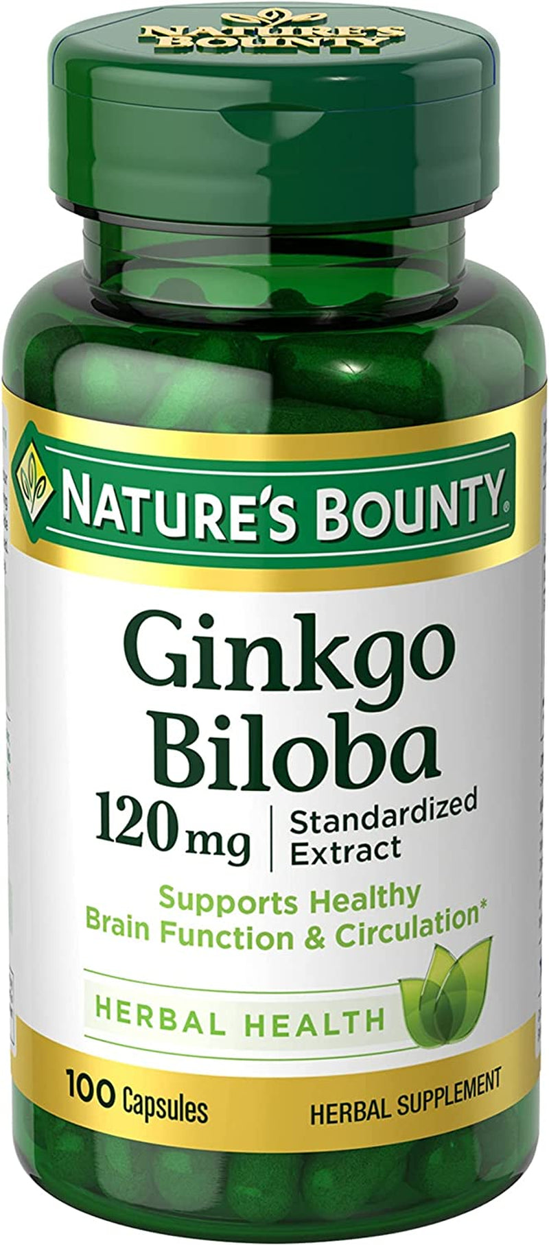 Ginkgo Biloba Capsules 120Mg, Memory Support Supplement, Supports Brai ...