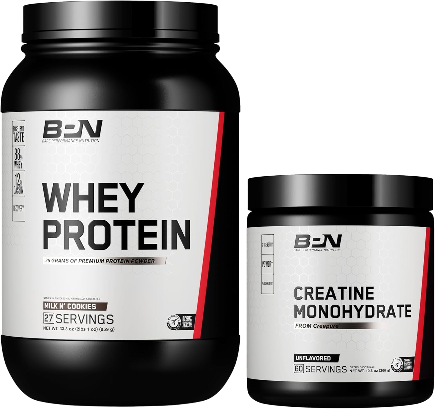 BARE PERFORMANCE NUTRITION BPN Whey Milk N' Cookies Protein + Creatine ...