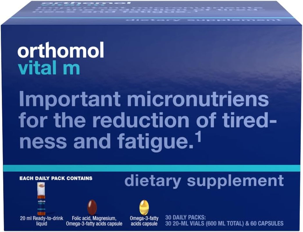 Orthomol Vital M Vial, Men'S Multivitamin, 30-Day Supply, Vitamins A ...