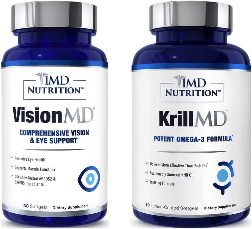 1MD Nutrition Visionmd & Krillmd with Antarctic Krill Oil Omega 3 and ...