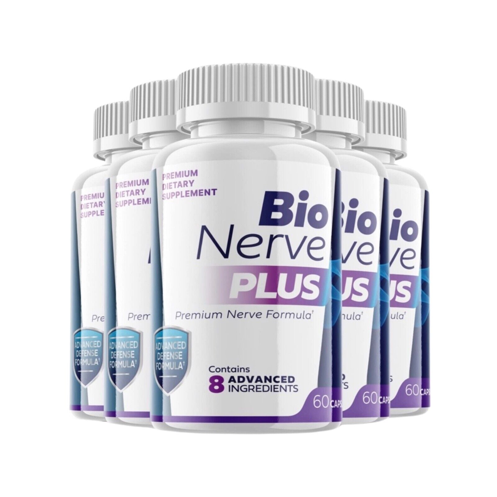 5-Pack Bionerve Plus, Premium Nerve Formula, Bio Nerve plus (300 Capsu ...
