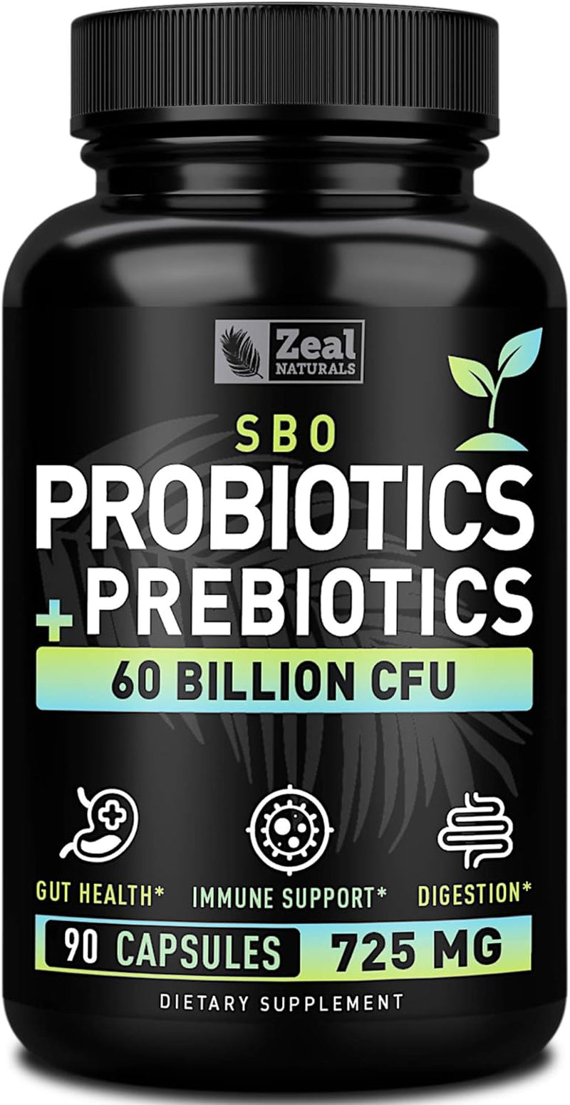 Probiotics and Prebiotics + SBO Probiotics (60 Billion CFU | 90 Capsul ...