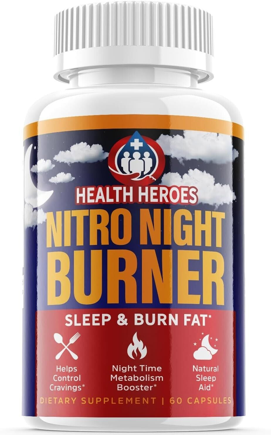 Nitro Night Burner Capsules - 60 Pills for Weight Loss & Fat Burn Supp ...