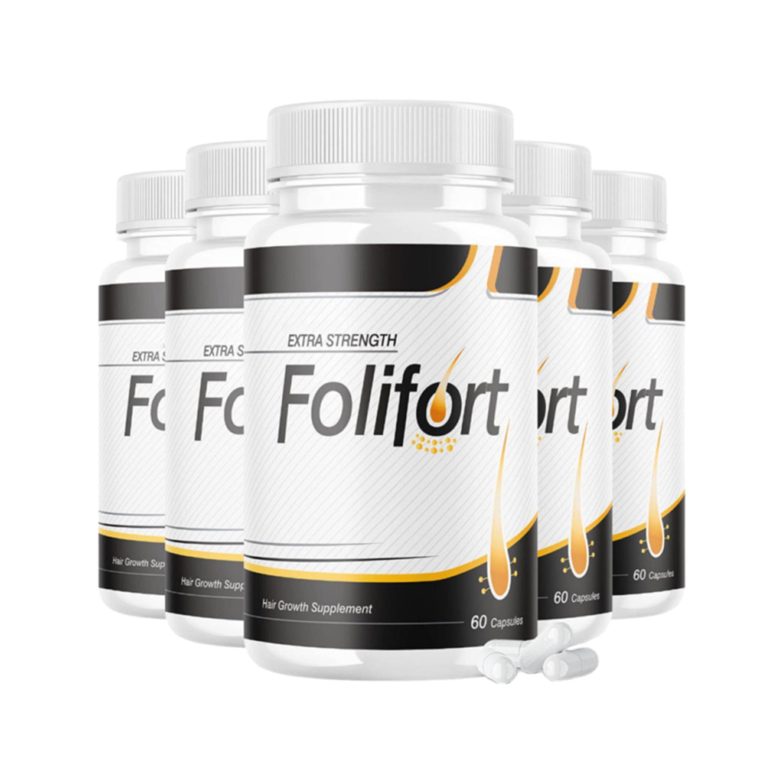 5-Pack Folifort Natural Hair Support Supplement- 300 Capsules – My Store