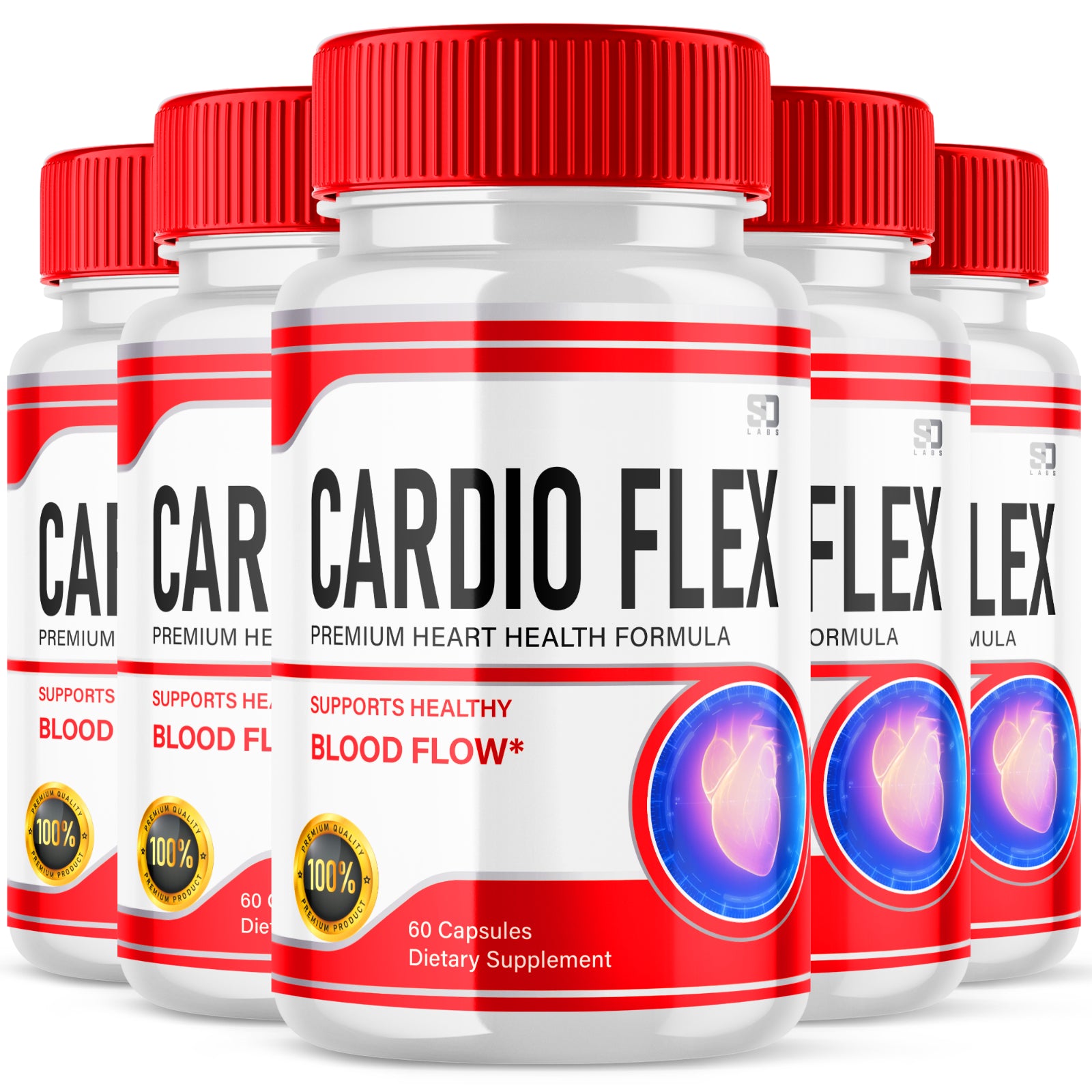 (5 Pack) Cardio Flex, Cardio Flex Blood and Heart Health Formula (300 ...