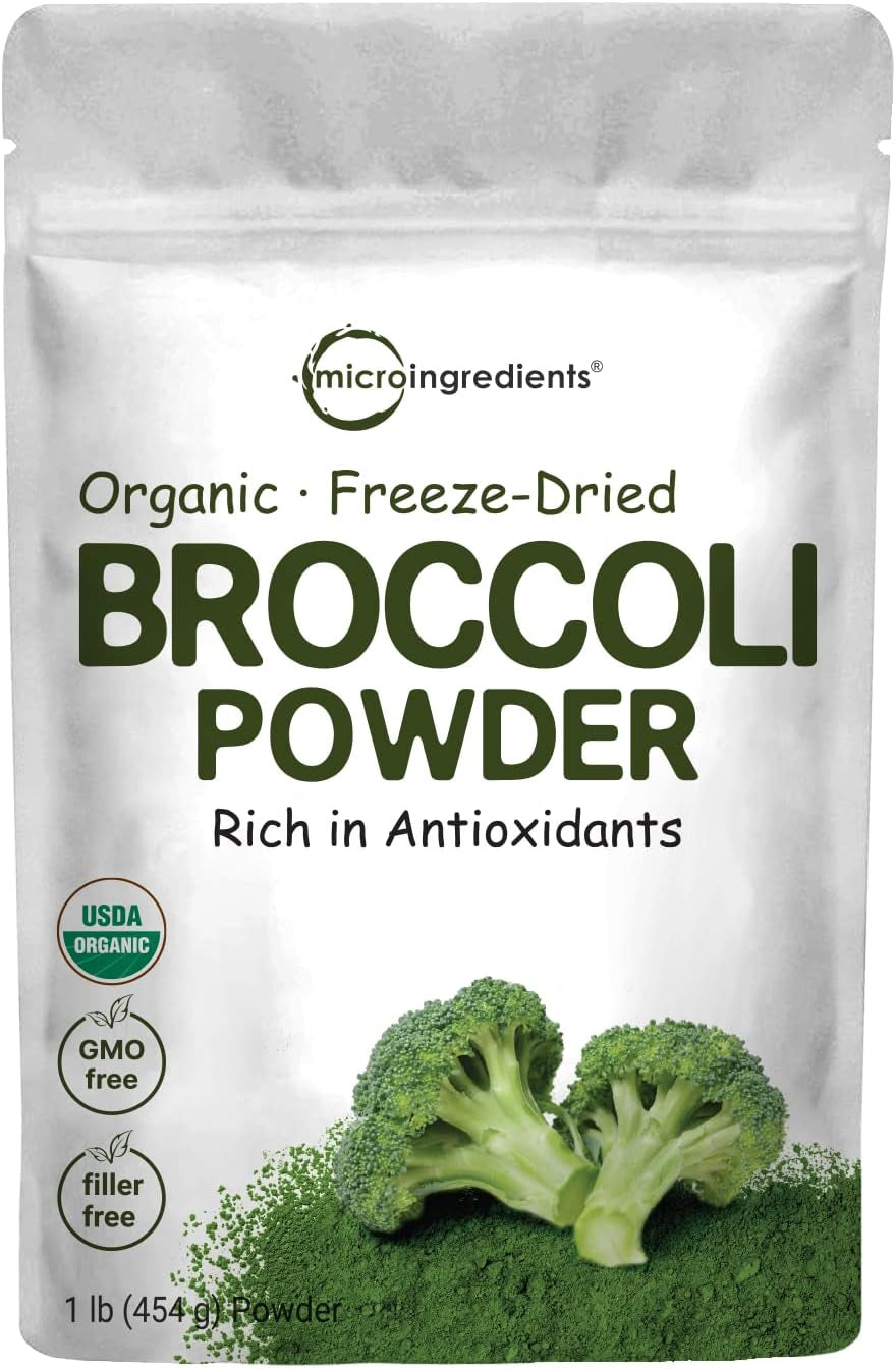 Organic Broccoli Powder, 1 Pound, Freeze Dried, Contains Natural DIM ...
