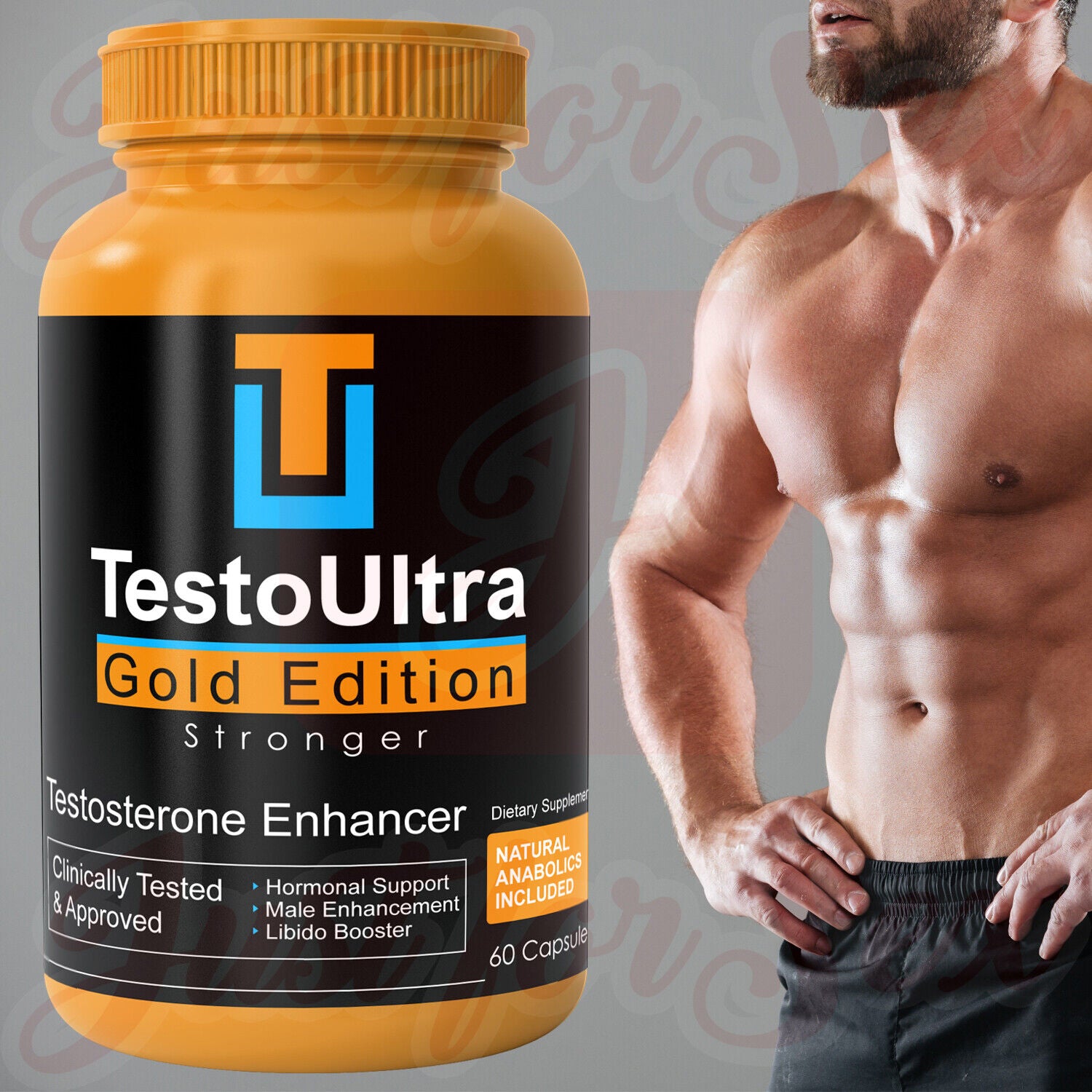 Testosterone Booster Supplement for Men Male Sexual Energy Enhancement ...