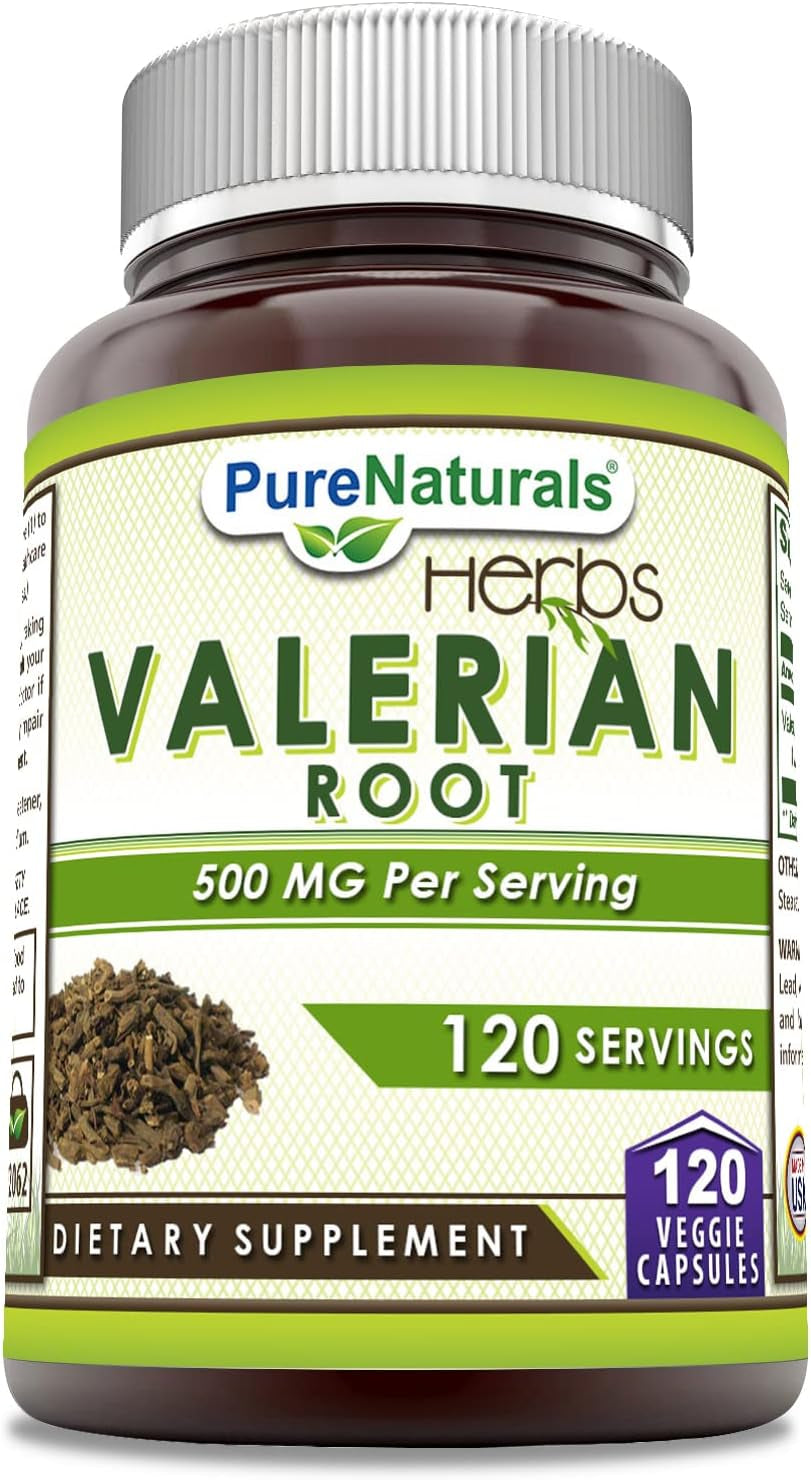 Pure Naturals Valerian Root Supplement | 500 Mg | Veggie Capsules | No ...