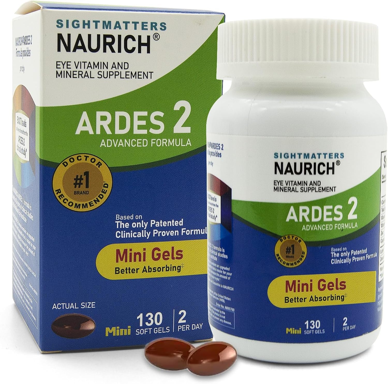 AREDS 2 Formula Eye Vitamin & Mineral Supplement,Contains Vitamin C,Vi ...