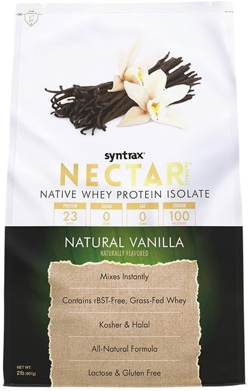 Syntrax Nutrition Nectar Naturals, 100% Whey Isolate Protein Powder, R ...