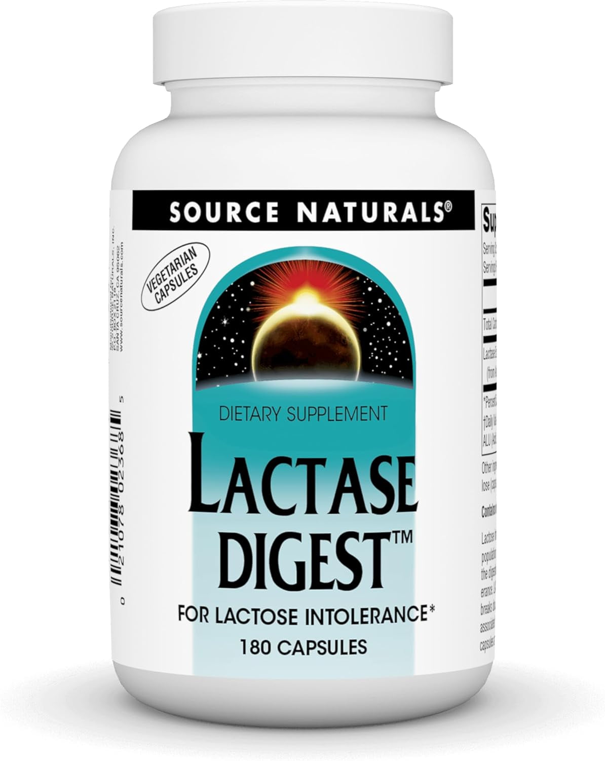 Source Naturals Lactase Digest, for Lactose Intolerance* - 180 Capsule ...