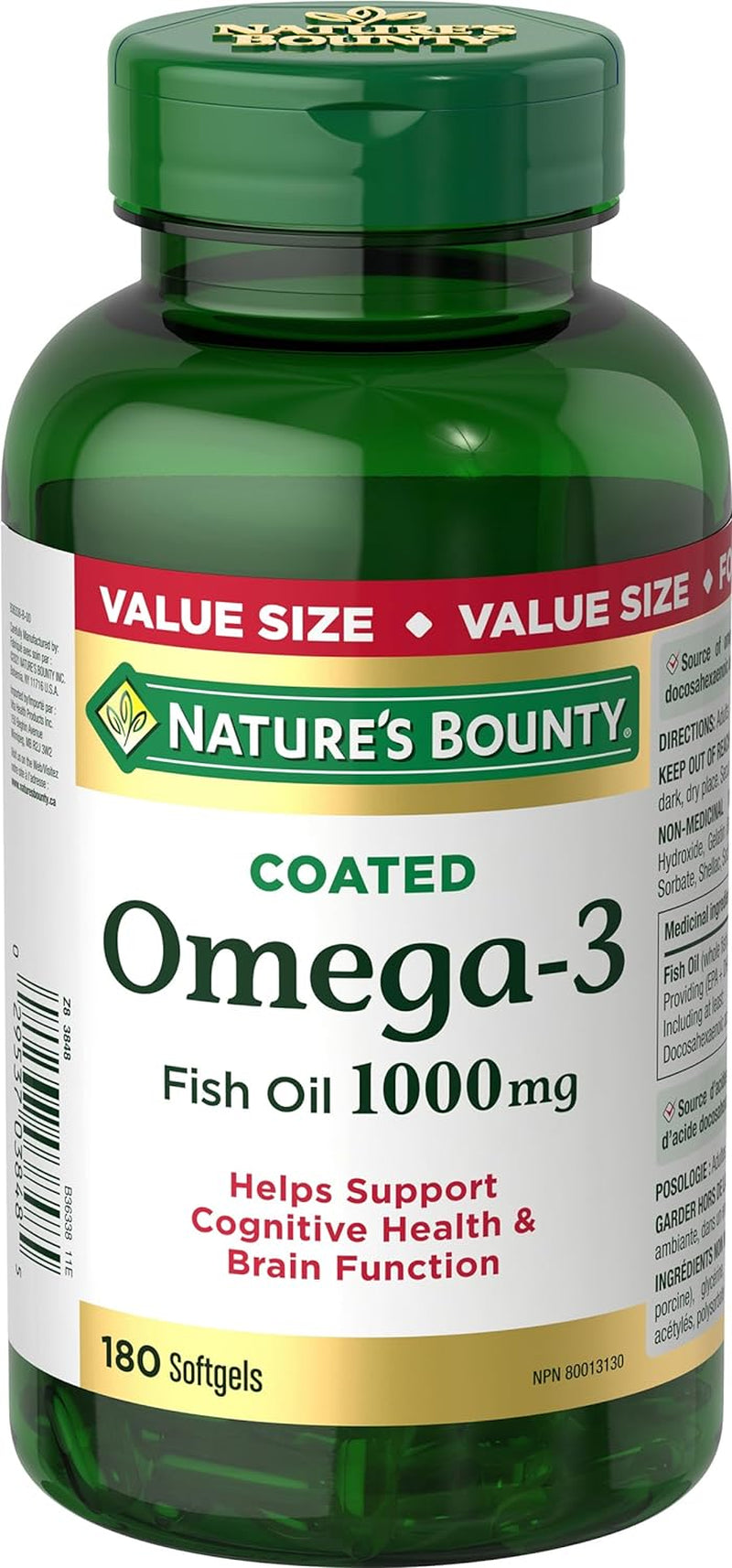 Nature'S Bounty Omega-3 1000Mg 180 Count – My Store